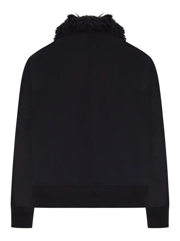 Sacai Bomber Jacket With Faux Fur Collar