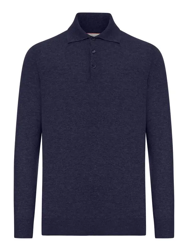 Brunello Cucinelli Cashmere Polo Style Sweater