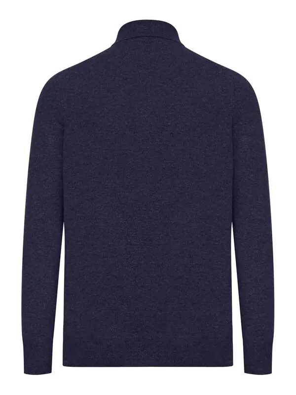 Brunello Cucinelli Cashmere Polo Style Sweater - Blue