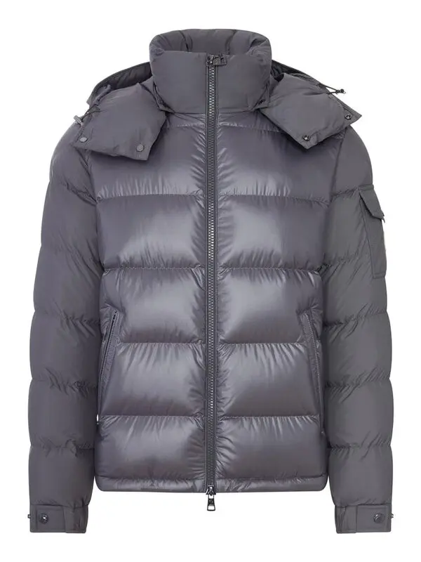 Moncler Maya Short Down Jacket With Hood - Gray