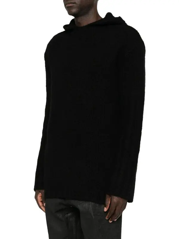 Rick Owens Oversized Hooded Sweater In Soft Knit