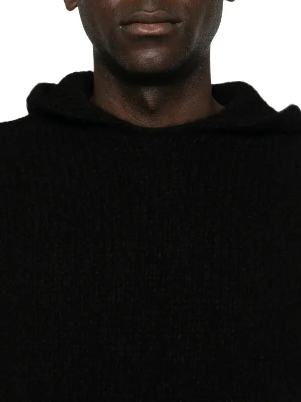 Rick Owens Oversized Hooded Sweater In Soft Knit