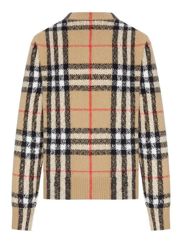 Burberry Check Knit Cardigan With Buttons - Multicolor