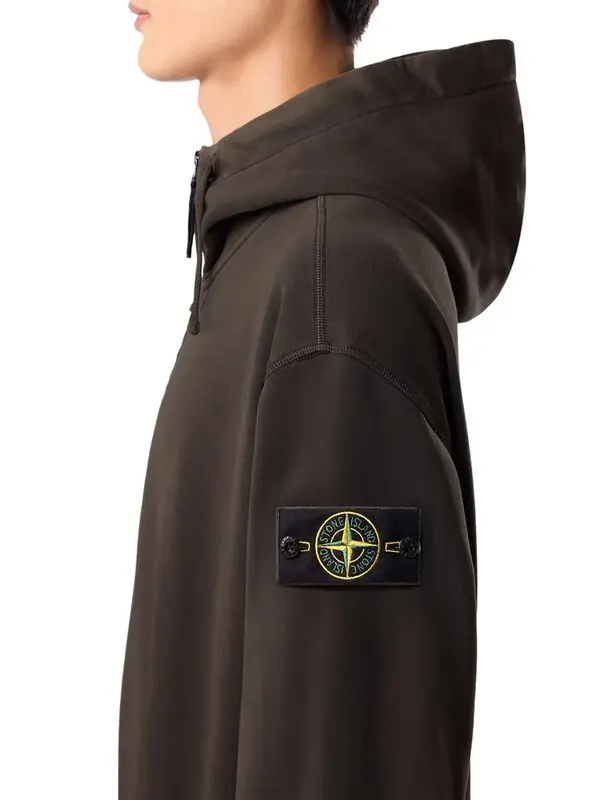Stone Island Cotton Zip-up Hoodie