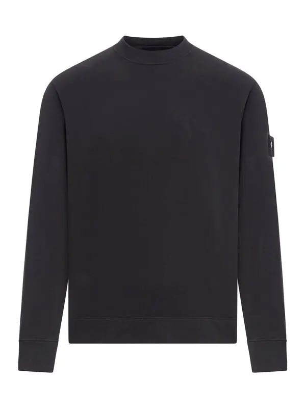 Stone Island Crew Neck Sweatshirt With Ghost Badge