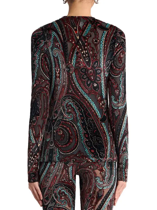 Etro Jacquard Chenille Sweater With Paisley Pattern - Multicolor