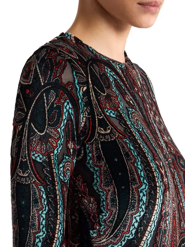 Etro Jacquard Chenille Sweater With Paisley Pattern - Multicolor