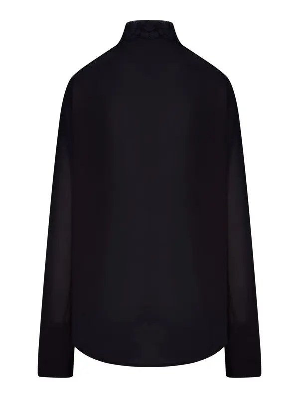 Fendi Georgette Shirt With Lace Inserts