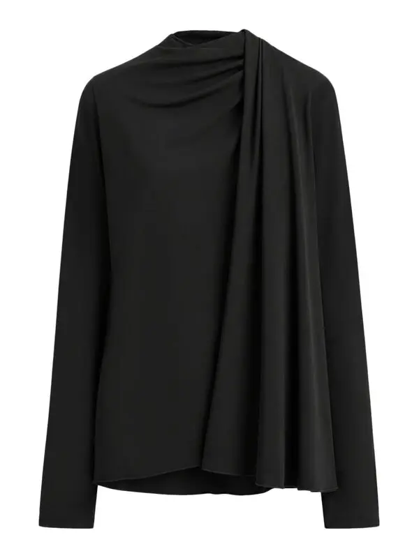 TOTEME Black Silk Scarf With Monogram