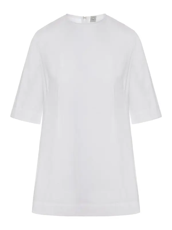 TOTEME Cotton Top With Short Sleeves - White