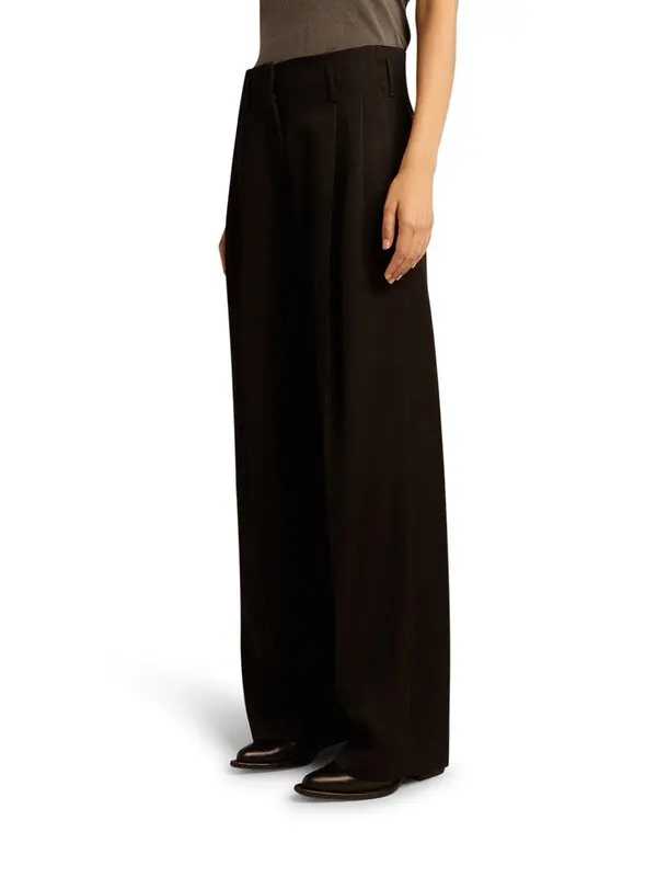 GOLDEN GOOSE Wool Gabardine Trousers - Black