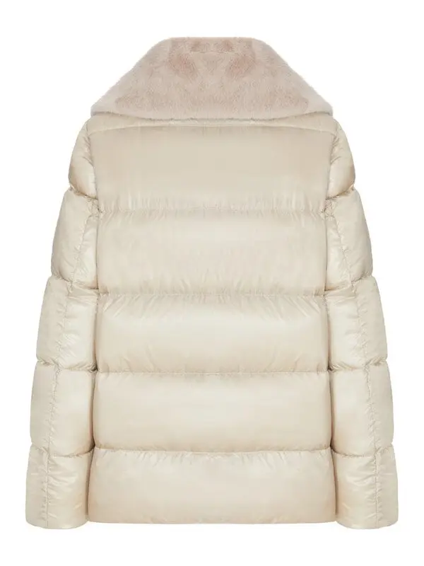 Herno Glossy Padded Down Jacket With Fur Collar - Multicolor