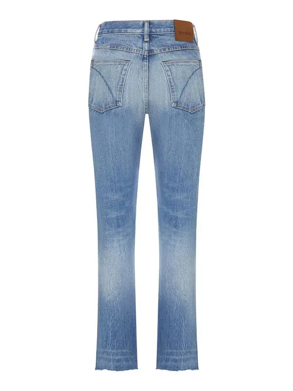 TOM FORD Slim Bootcut Jeans In Washed Denim - Multicolor
