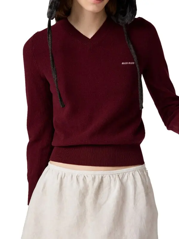 Miu Miu V-neck Wool Sweater