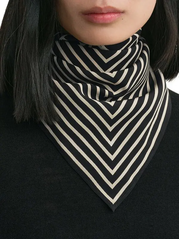 TOTEME Silk Scarf With Monogram Detail