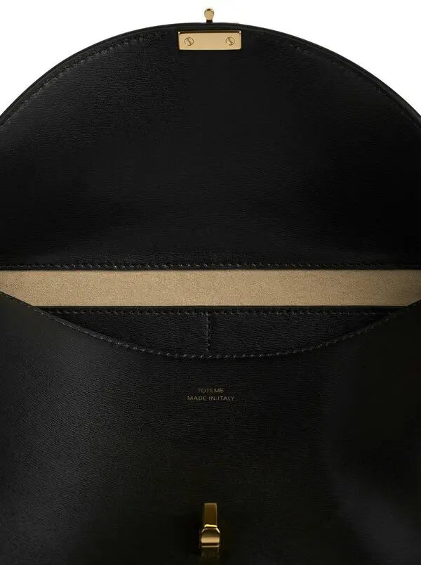 TOTEME Leather Shoulder Bag - Black