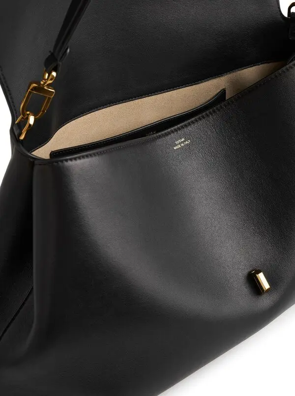 TOTEME T-lock Leather Shoulder Bag
