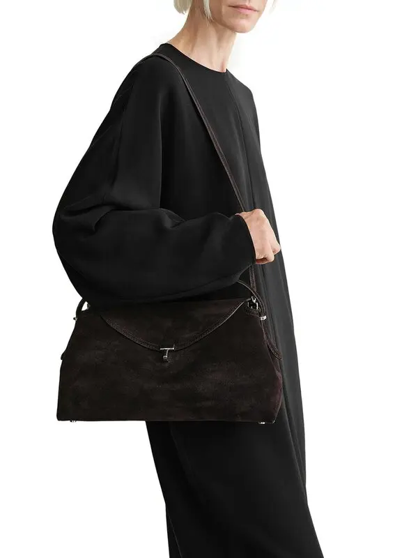 TOTEME T-lock Suede Handbag