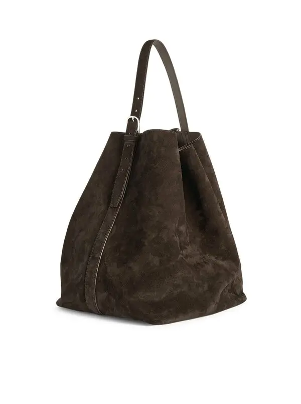 TOTEME Belteg Tote Suede Bag - Brown