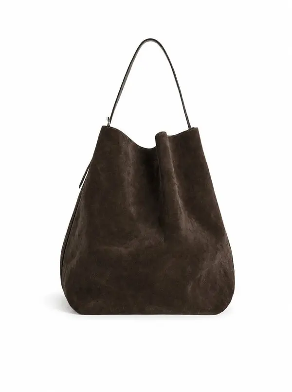 TOTEME Suede Belted Tote Bag - Brown