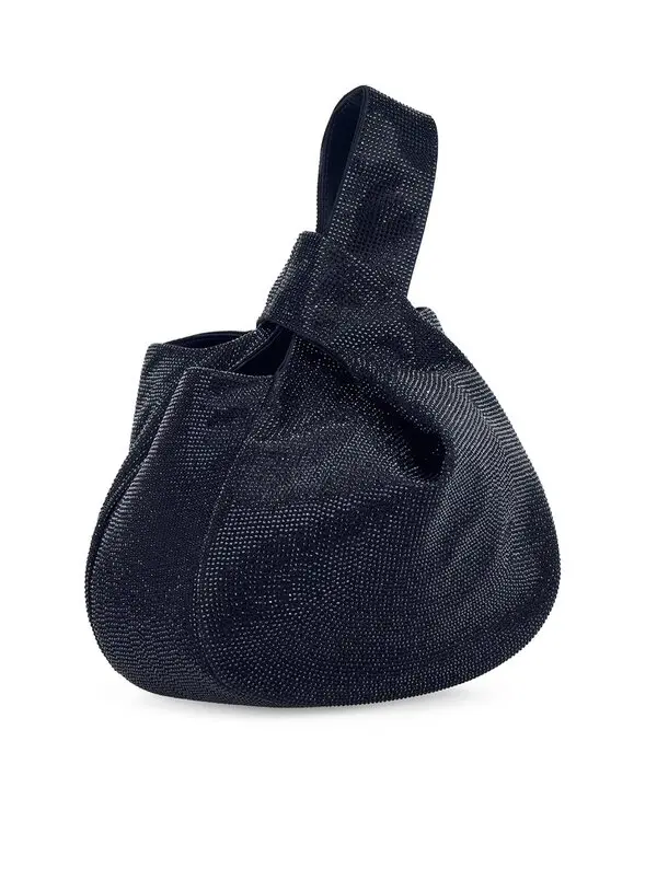 Giorgio Armani Embellished Satin Handbag With Knotted Handle