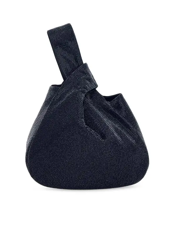 Giorgio Armani Embellished Satin Handbag With Knotted Handle