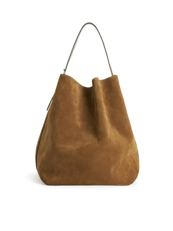 TOTEME Suede Tote Bag - Tan