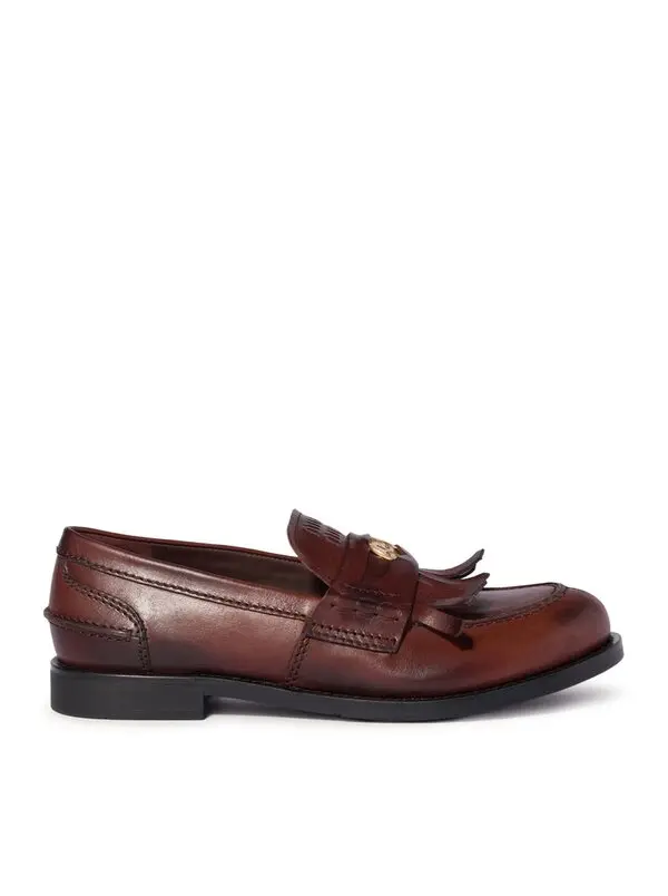 Miu Miu Leather Loafers - Multicolor
