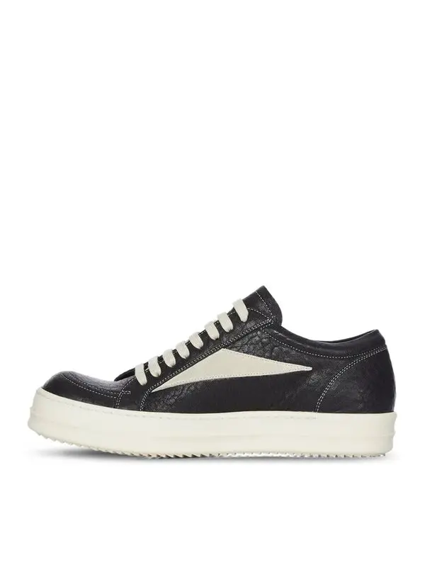 Rick Owens Hammered Calfskin Sneakers - Black