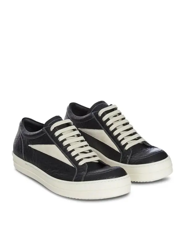 Rick Owens Hammered Calfskin Sneakers - Black