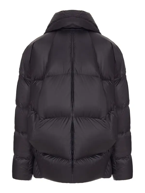 Rick Owens Short Nylon Down Jacket With Wide Collar