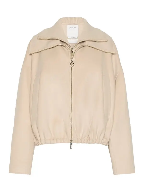 Sportmax Pure Wool Bomber Jacket With Removable Front Insert