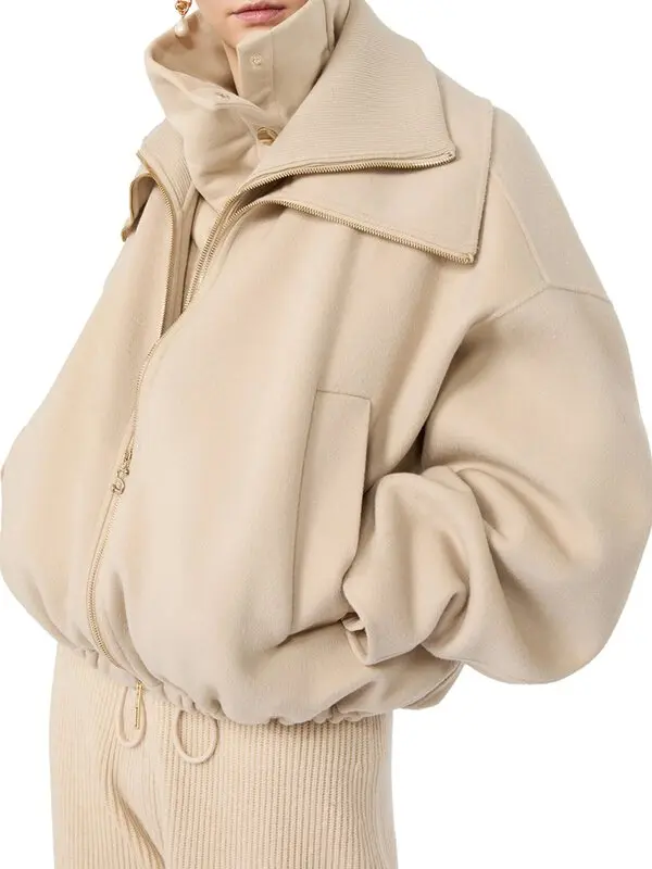 Sportmax Pure Wool Bomber Jacket With Removable Front Insert