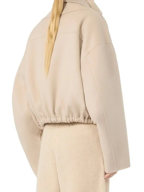 Sportmax Pure Wool Bomber Jacket With Removable Front Insert