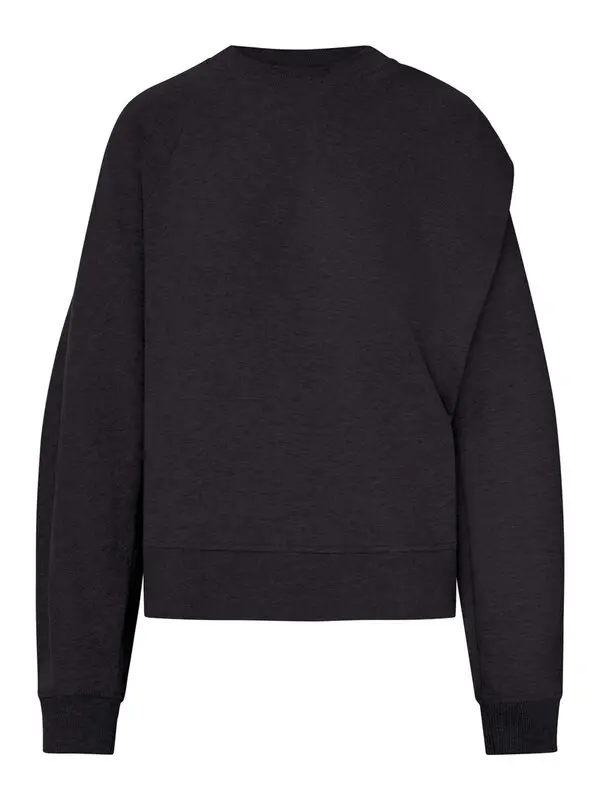 Dries Van Noten Cotton Sweatshirt With Draped Back - Black
