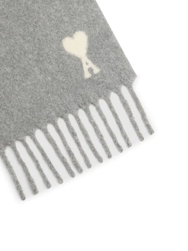 AMI Paris De Coeur Scarf In Alpaca Wool