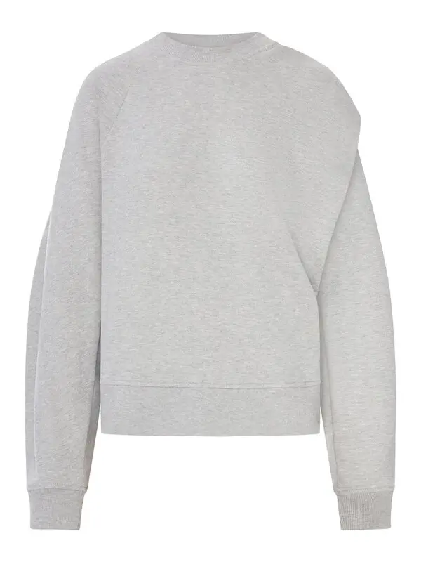 Dries Van Noten Cotton Sweatshirt With Drape On The Back - Multicolor