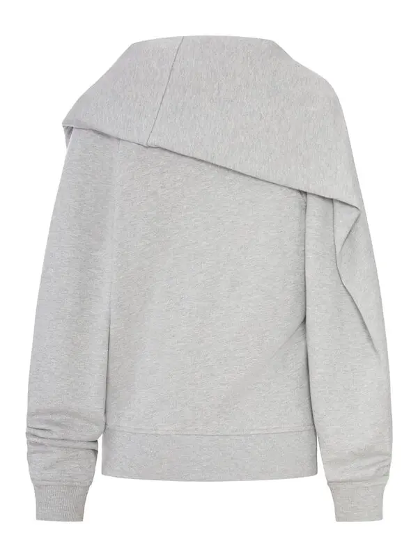 Dries Van Noten Cotton Sweatshirt With Drape On The Back - Multicolor