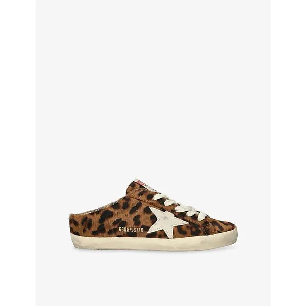 GOLDEN GOOSE Super-star Sabot 55800 Pony-hair Trainers - Dk.brn Com