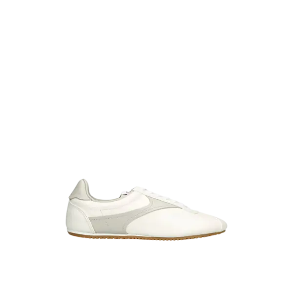 Bottega Veneta Shot Lace-up Leather Trainers - Bone