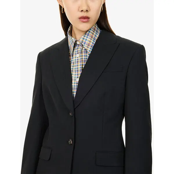 ME+EM Single-breasted Peak-lapel Woven Blazer