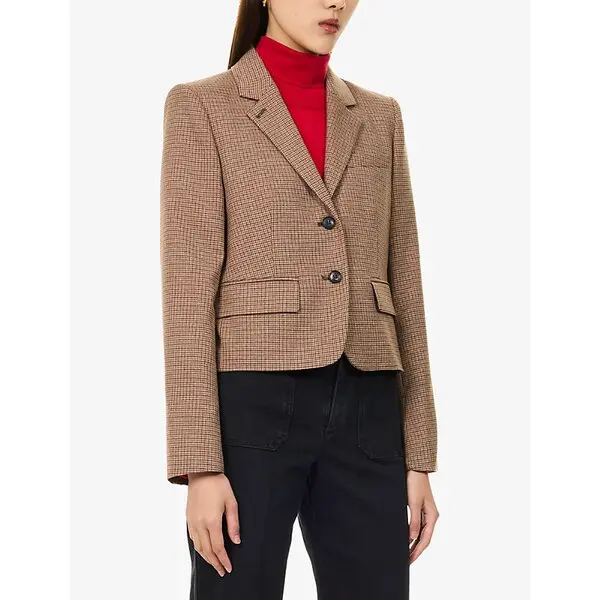 ME+EM Slim-fit Cropped Woven Blazer