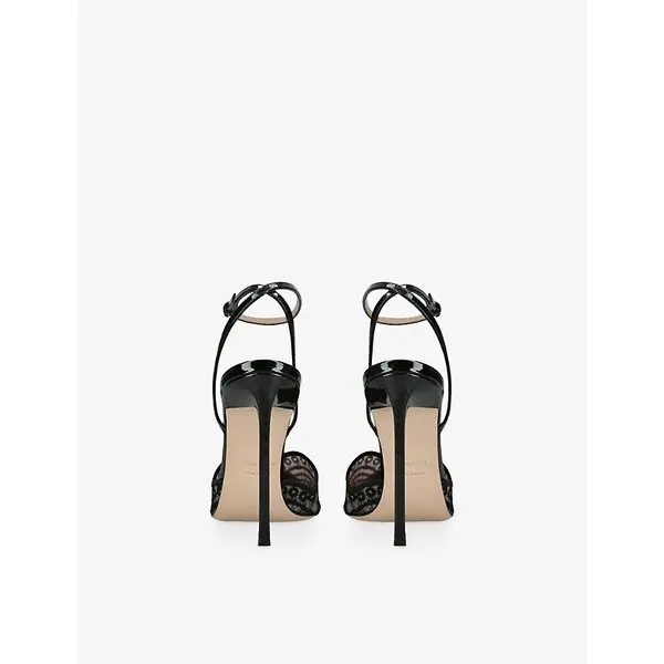 TOM FORD Lace-embroidered 105 Leather Heeled Pumps