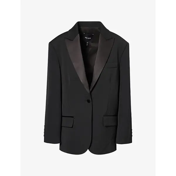 ME+EM Oversized Tux Wool-blend Blazer