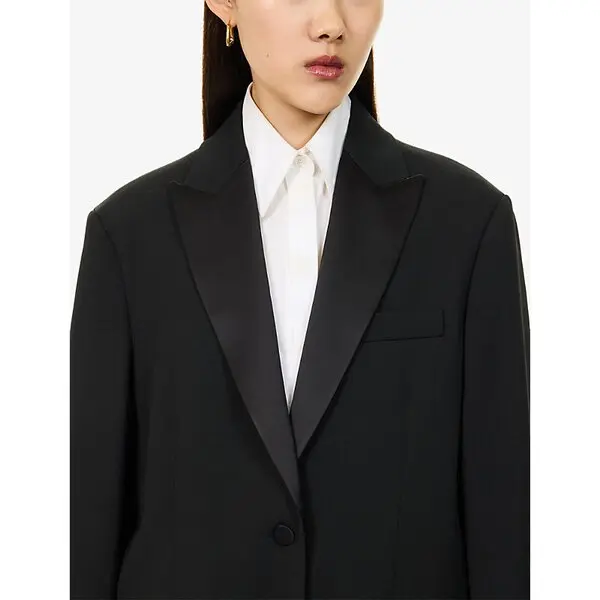 ME+EM Oversized Tux Wool-blend Blazer