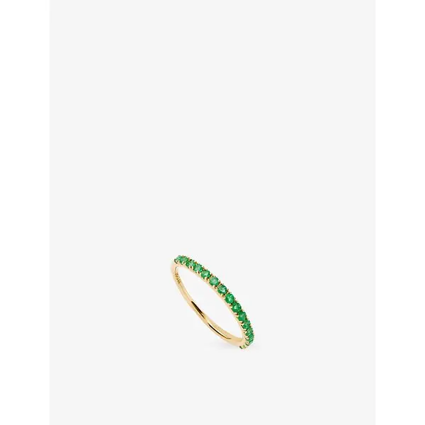 MISSOMA Eternity 9ct Solid Yellow- And Half Emerald Ring