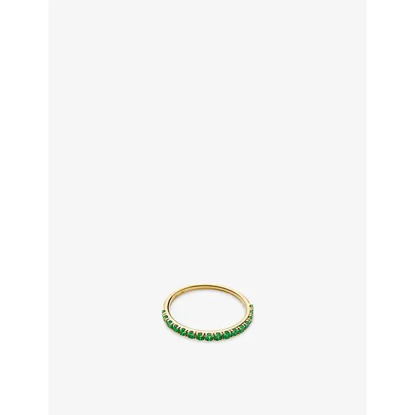 MISSOMA Eternity 9ct Solid Yellow- And Half Emerald Ring