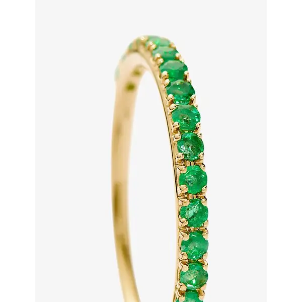 MISSOMA Eternity 9ct Solid Yellow- And Half Emerald Ring