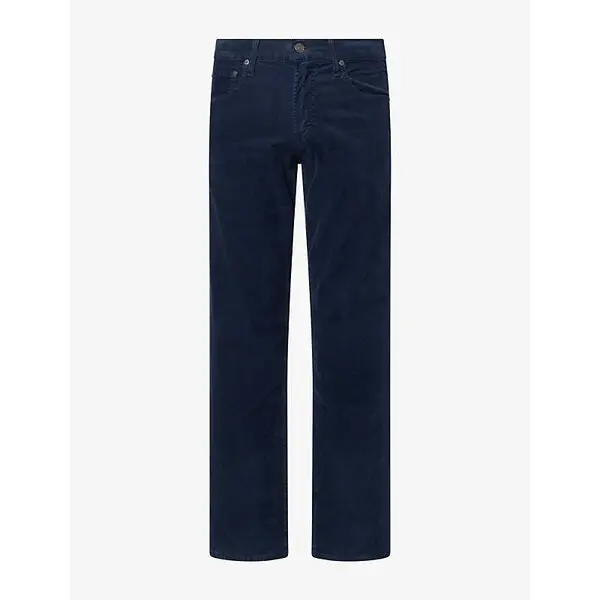 Citizens Of Humanity Elijah Straight-leg Stretch-cotton Corduroy Trousers - Navy