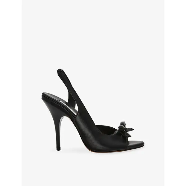 Steve Madden Flounce Satin Heeled Sandals